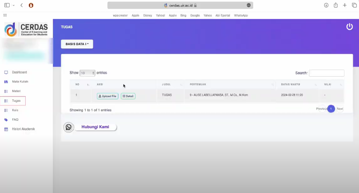 elearning cerdas - Universitas Islam Riau