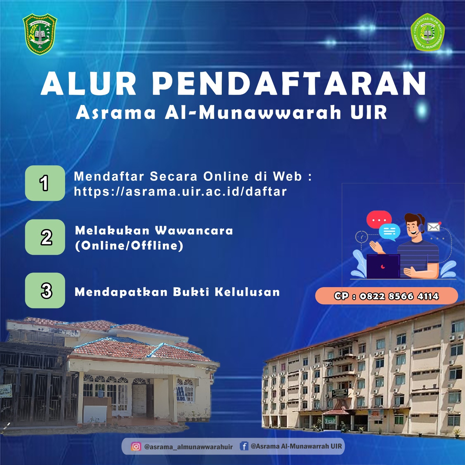 Prosedur Pendaftaran Asrama Al – Munawwarah Universitas Islam Riau ...